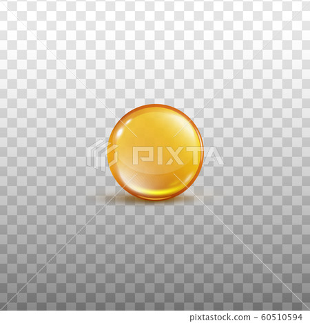 Golden oil drip in round sphere shape -... - Stock Illustration ...