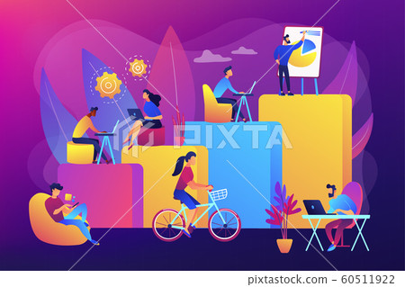 Modern workplace concept vector illustration - Stock Illustration ...