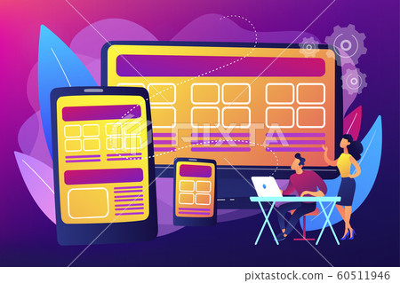 Responsive web design concept vector illustration. - Stock Illustration [60511946] - PIXTA