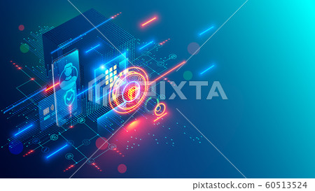 Mobile internet banking abstract conceptual... - Stock Illustration ...