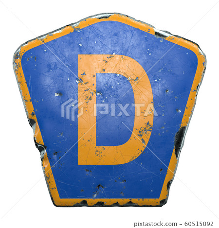 Public road sign in blue and orange color with... - Stock Illustration ...