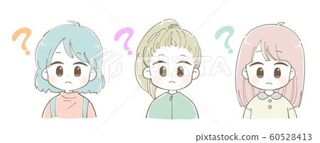 Three girls Hatena - Stock Illustration [60528413] - PIXTA