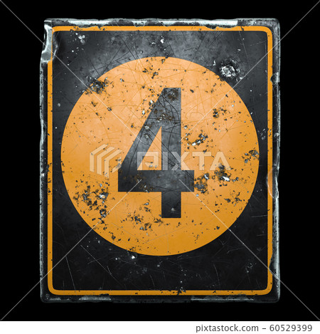 Public road sign orange and black color with a... - Stock Illustration ...