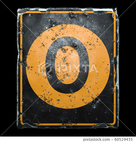 Public road sign orange and black color with a...-插圖素材 [60529435] - PIXTA圖庫