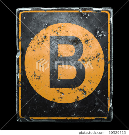 Public road sign orange and black color with a... - Stock Illustration ...