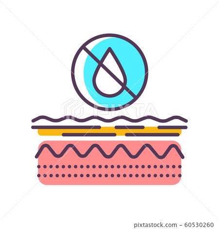 Skin dehydration line color icon. Dry, itchy, - Stock Illustration ...