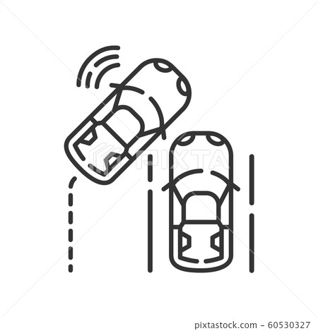 Emergency brake assist color line icon. Safety - Stock Illustration ...