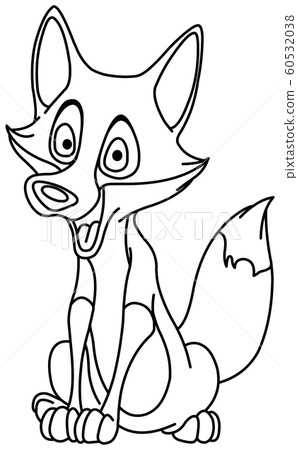 Outlined talking fox - Stock Illustration [60532038] - PIXTA