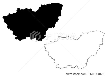 South Yorkshire map vector.... - Stock Illustration [60533073] - PIXTA