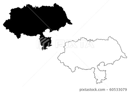 North Yorkshire map vector.... - Stock Illustration [60533079] - PIXTA
