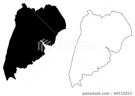 Samut Songkhram Province map vector.... - Stock Illustration [60533853 ...