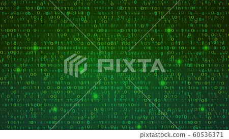 Abstract Green Background with Binary Code... - Stock Illustration [60536371] - PIXTA