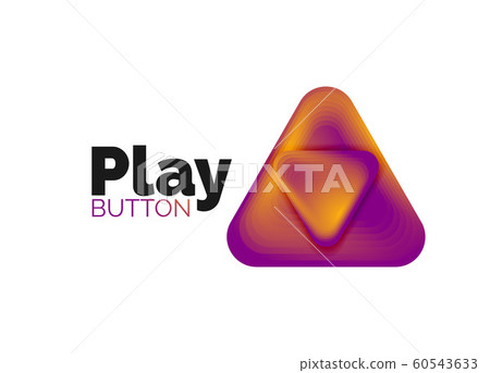Play, arrow or download button icon, minimal... - Stock Illustration ...