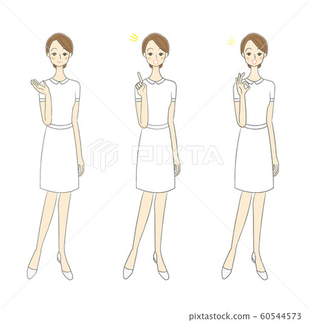 Nurse whole body facial expression illustration... - Stock Illustration ...