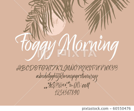 Foggy Morning handwritten font. Script. - Stock Illustration [60550476 ...
