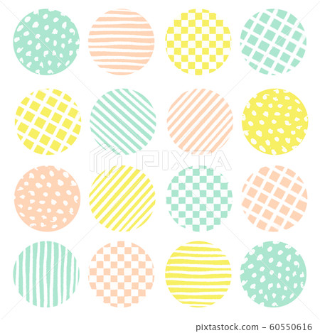 Pastel color round icon set - Stock Illustration [60550616] - PIXTA