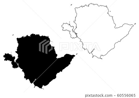 Anglesey map vector.... - Stock Illustration [60556065] - PIXTA