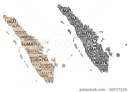 Map of Sumatra - vector illustration - Stock Illustration [60557216 ...