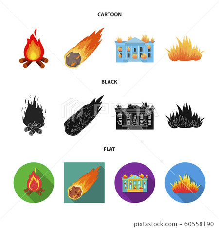 Isolated object of fire and flame icon.... - Stock Illustration ...