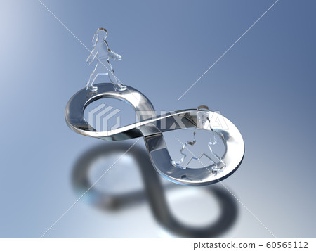 CG illustration: Men and women of new adults... - Stock Illustration ...