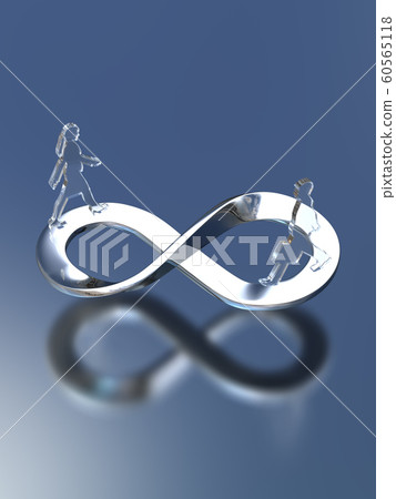 CG illustration: Men and women of new adults... - Stock Illustration ...