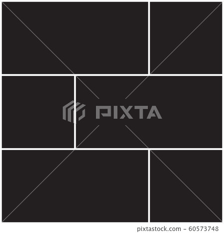 Photo collage pattern. White frames, black pattern - Stock Illustration ...