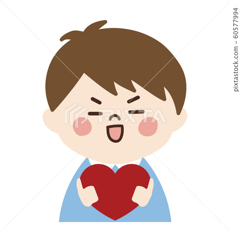 Little boy (Faceful face / Love) - Stock Illustration [60577994] - PIXTA