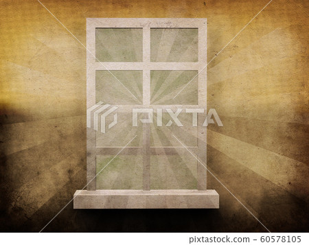 Window on grunge background - Stock Illustration [60578105] - PIXTA