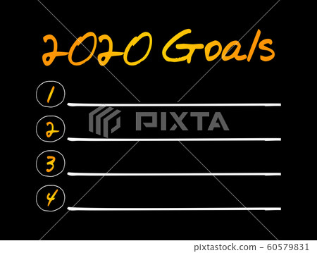 2020 Goals List, business, sport and health - Stock Illustration ...