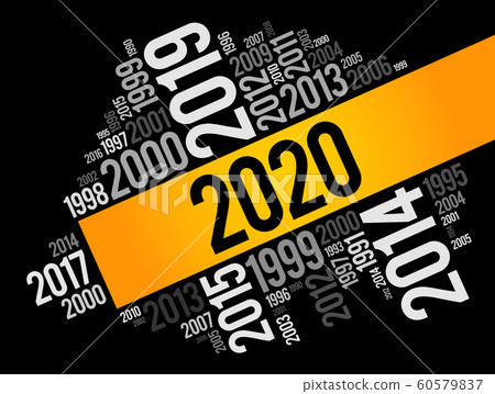2020 Happy New Year and previous years - Stock Illustration [60579837 ...