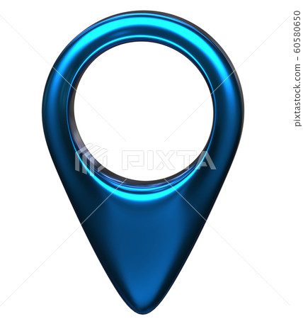 Blue map pointer 3d pin. Location symbol... - Stock Illustration ...