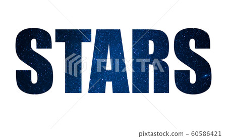 Text Stars on a starry sky background. The... - Stock Illustration ...