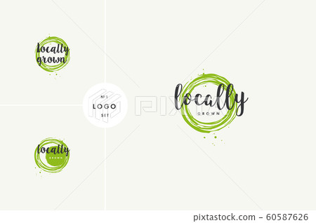 Locally grown product icons and elements... - Stock Illustration ...