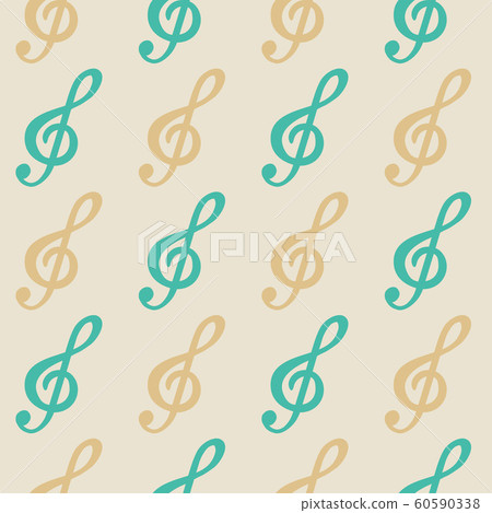 Musical notes seamless pattern - Stock Illustration [60590338] - PIXTA