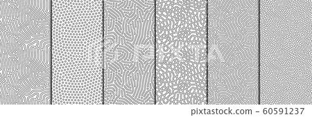 Set of organic seamless patterns with rounded... - Stock Illustration [60591237] - PIXTA