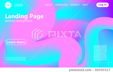 Landing page. Flow shape. Fluid background. Vector - Stock Illustration ...
