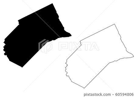 Merced County, California map vector - Stock Illustration [60594806 ...