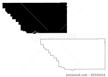 Kern County, California map vector - Stock Illustration [60594816] - PIXTA