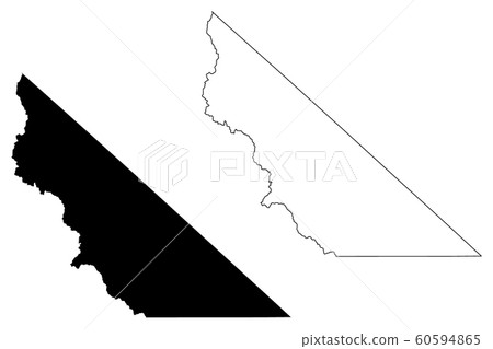 Mono County, California map vector - Stock Illustration [60594865] - PIXTA