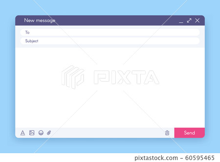 Email message window. Mail app interface,... - Stock Illustration ...