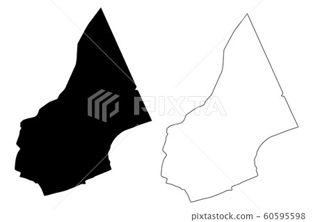 Al Mahrah Governorate map vector.... - Stock Illustration [60595598 ...