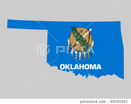 U.S. state of Oklahoma Map Flag Vector - Stock Illustration [60595881 ...