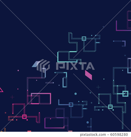 Vector modern background with connect lines and... - Stock Illustration ...