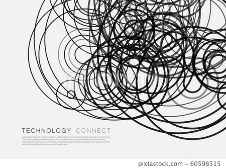 Vector illustration tangled lines on white... - Stock Illustration ...