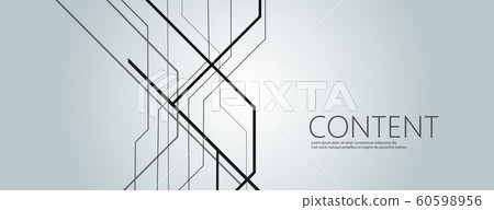 Vector black technology lines on banner background - Stock Illustration ...