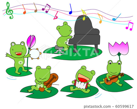 Frog concert - Stock Illustration [60599617] - PIXTA