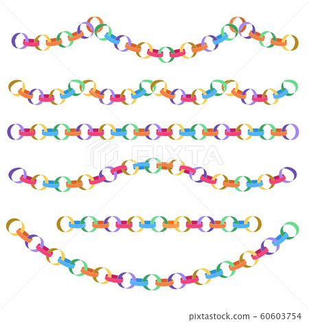 Paper chain garlands - Stock Illustration [60603754] - PIXTA