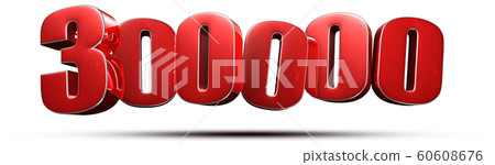 300000 red 3d. - Stock Illustration [60608676] - PIXTA