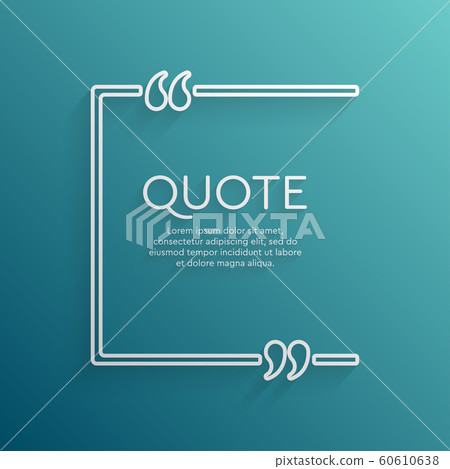 Vector template a creative quote bracket square - Stock Illustration ...