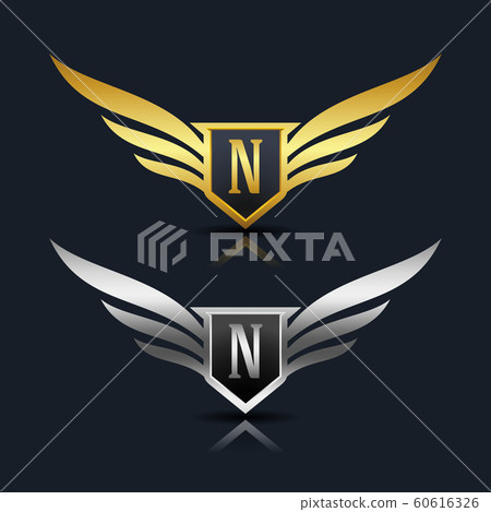 Letter N emblem Logo - Stock Illustration [60616326] - PIXTA